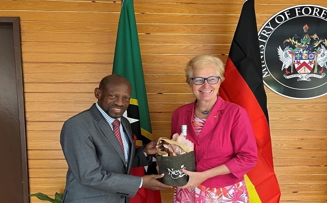 SKNVibes | Foreign Affairs Minister welcomes German Ambassador as first ...