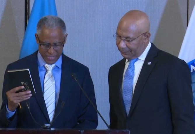 SKNVibes | Saunders sworn in as new CCJ President