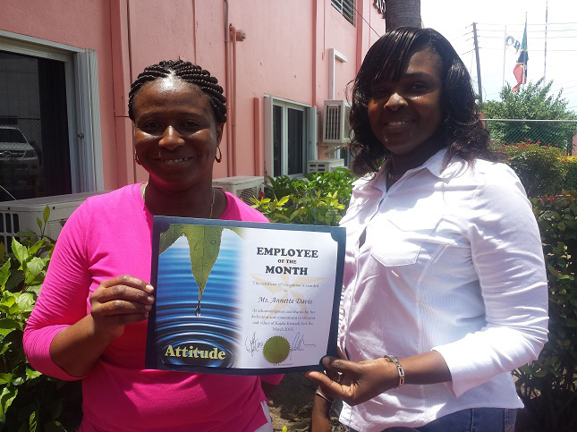 SKNVibes | Mother of twin boys wins Kajola’s March Employee of the Month