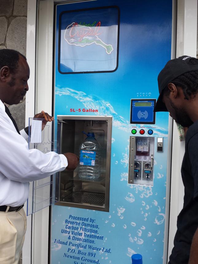 SKNVibes | Island Purified Water launches water Refilling Vending Machine