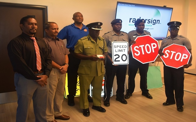 SKNVibes | Traffic Department receives radar speed signs, supplies to ...