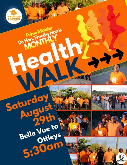 SKNVibes | Prime Minister's Monthly health walk
